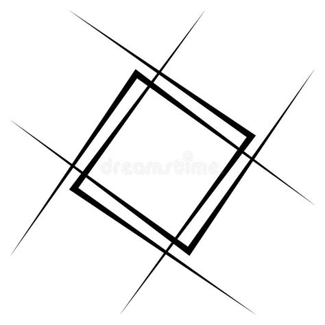 Geometric Abstract Square Element Intersecting Lines Forming A Stock Vector Illustration Of