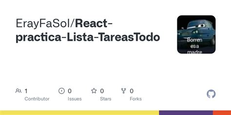 GitHub ErayFaSol React Practica Lista TareasTodo