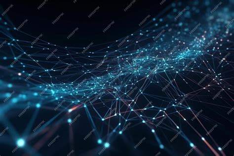 Premium Ai Image Computer Technology Background Digital Data Flow Network Connection Structure