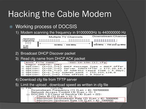 PPT HACKING THE CABLE MODEM PART PowerPoint Presentation Free Download ID