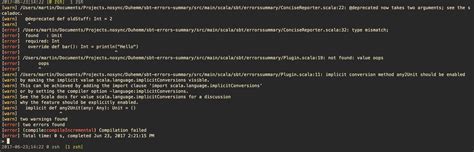 Improving The Compilation Error Reporting Of Sbt Tooling Scala