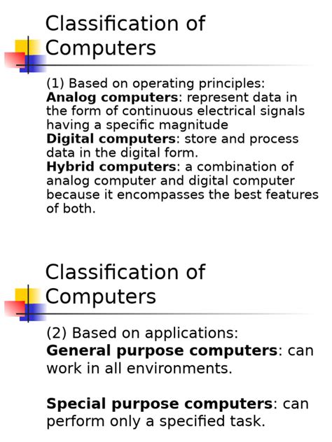 Classification Of Computers Pdf Computer Data Storage Random Access Memory