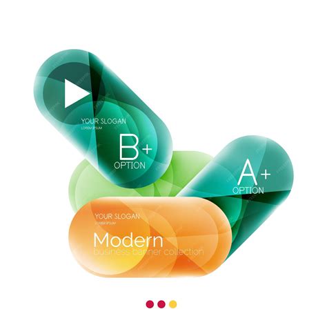 Premium Vector Colorful Round Rectangles Concept Business Infographics