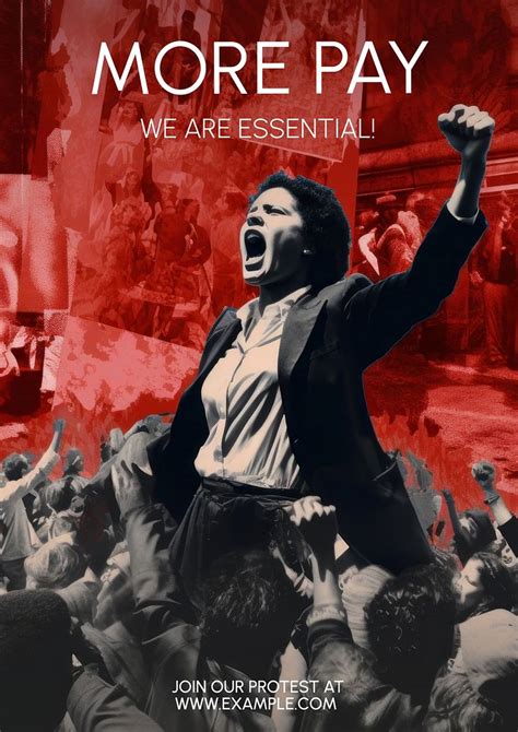 Workers Protest Poster Template Free Photo Rawpixel