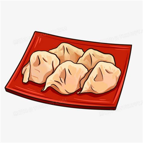 手绘卡通饺子元素PNG图片素材下载 饺子PNG 熊猫办公