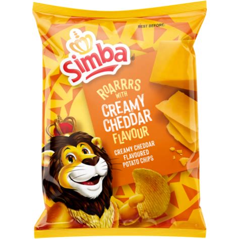 Simba Creamy Cheddar Flavoured Potato Chips 120g Safari Meats And Sa Shop