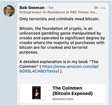 ali jamal on linkedin cryptocompliance blockchain bitcoin cryptocommunity factcheck