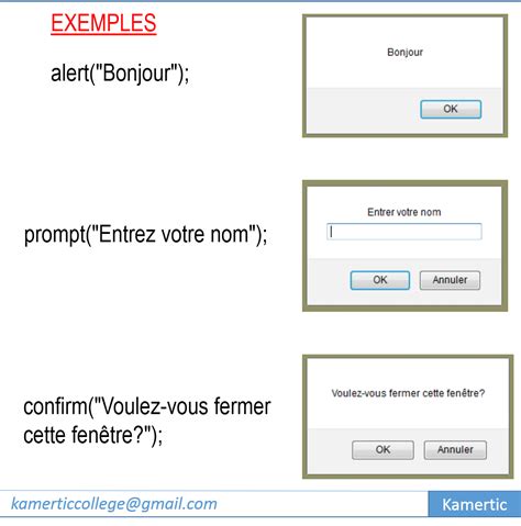 FAQ Javascript Kamertic
