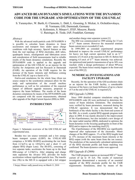 Pdf Advanced Beam Dynamics Simulations With The Dynamion Code For The