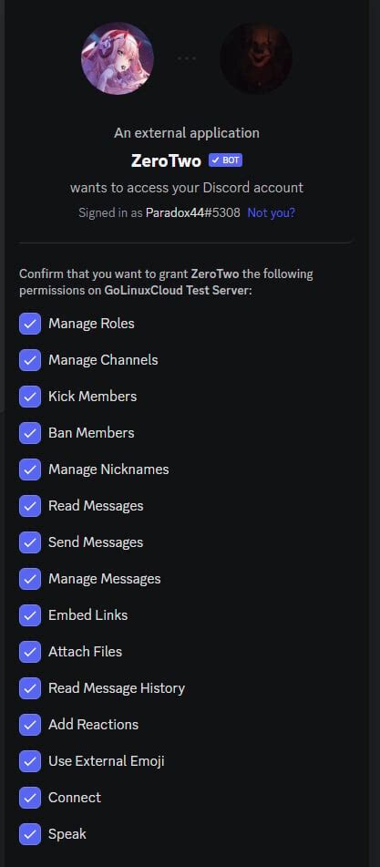 How To Setup Zerotwo Bot On Discord Solved Golinuxcloud