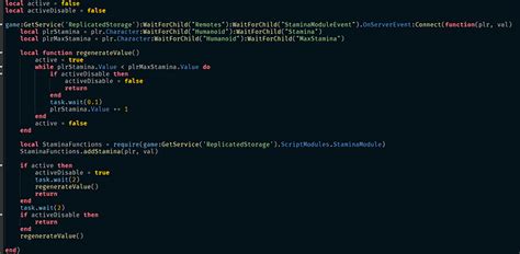 Stamina Regeneration System Not Behaving As It Should Scripting Support Developer Forum Roblox
