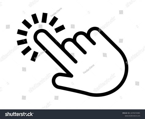 Click Cursor Set Computer Pointer Hand Stock Vector Royalty Free Shutterstock