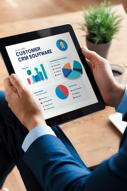 Professional Crm Image With Advanced Software Interface Premium Ai