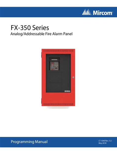 Fillable Online Mircom Fx 350 Series Installation And Operation Manual Fax Email Print Pdffiller