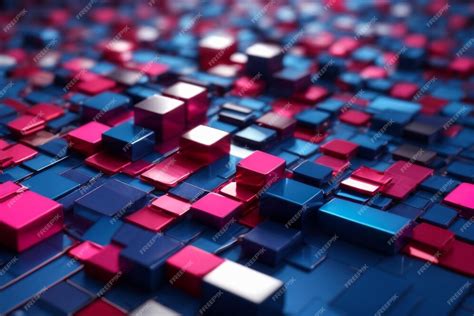 Premium Photo Closeup On An Assembly Of Cubes With Depth Of Field 3d