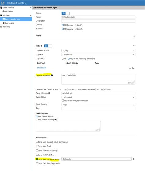 fortianalazer log forwarding filter general fortinet community