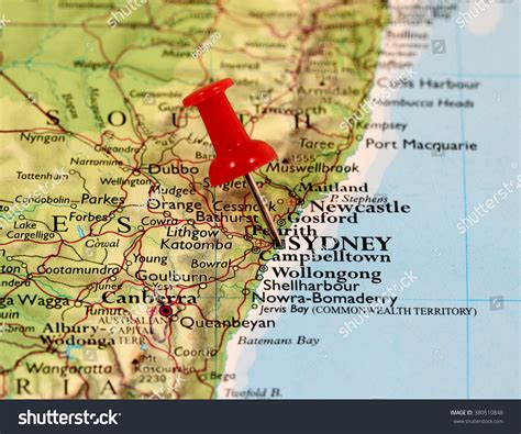 Map Pin Point Sydney Australia Stock Photo Shutterstock