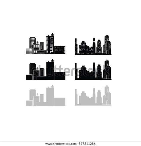 Building Skyline Apartment Vector Stock Vector Royalty Free 597211286