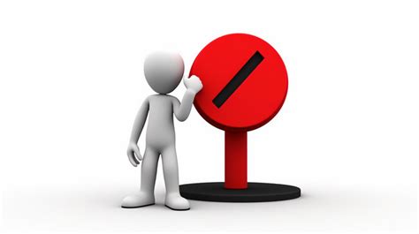 Error Traffic Sign Placed On 3d Person Against A White Background Alert Sign Warning Warning