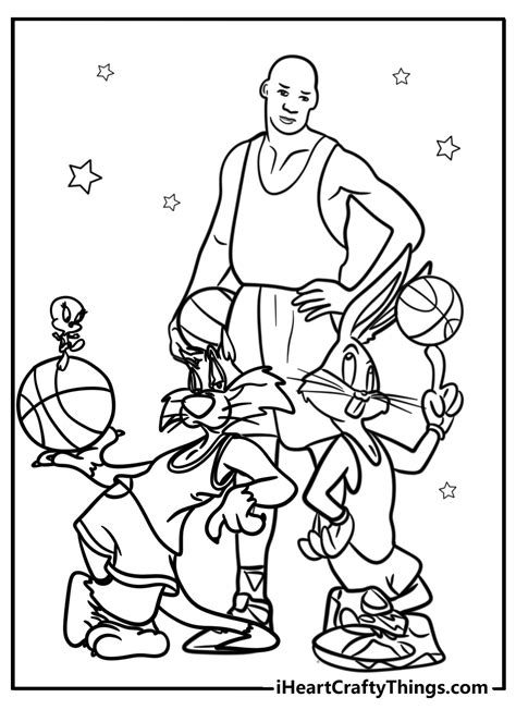 Generate Fun And Educational Moments With Coloring Pages Space Jam