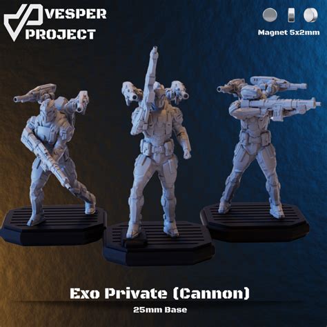 3d printable exo private cannon by vesper project