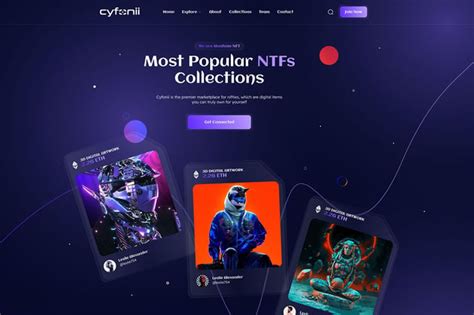 Cyfonii Nft Portfolio React Template Site Templates Ft Nft