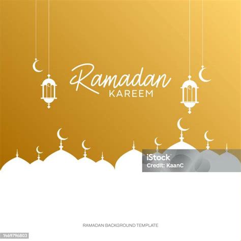 라마단 카림과 이슬람 라인 모스크 무슬림 장식 교수형 랜턴입니다 인사말 카드 이슬람 축 하 배경 그래픽 디자인 벡터 스톡 일러스트 레이 션 라마단에 대한 스톡 벡터 아트 및