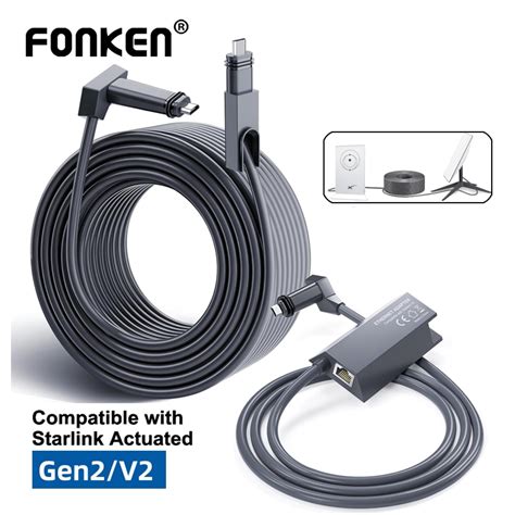 Fonken Starlink V2 Cable Starlink Ethernet Adapter For Starlink Rectangular Satellite Internet