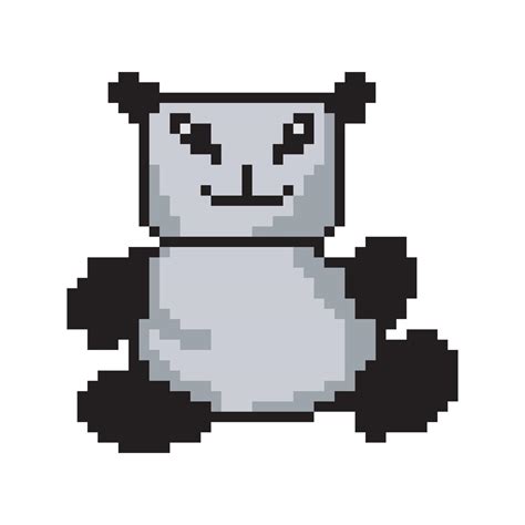 Pixel Art Cute Panda Cartoon 12182796 Vector Art At Vecteezy