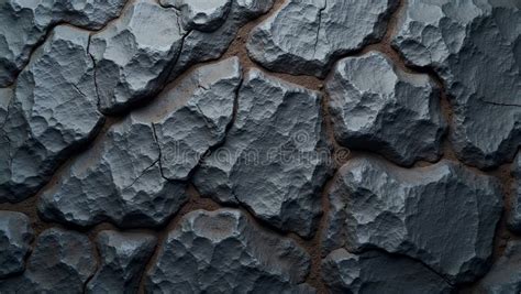Rough Basalt Texture In Dark Gray With Deep Pits And Cracks Stock Illustration Illustration Of