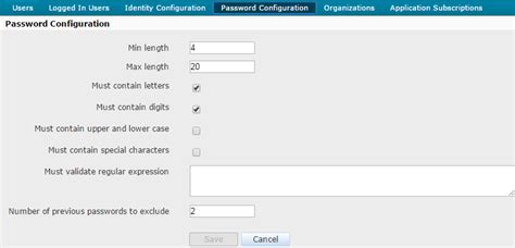 Password Configuration