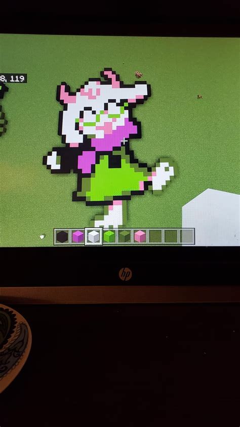 Ive Made Some Deltarune Pixel Art In Minecraft I Know Its Not Good But