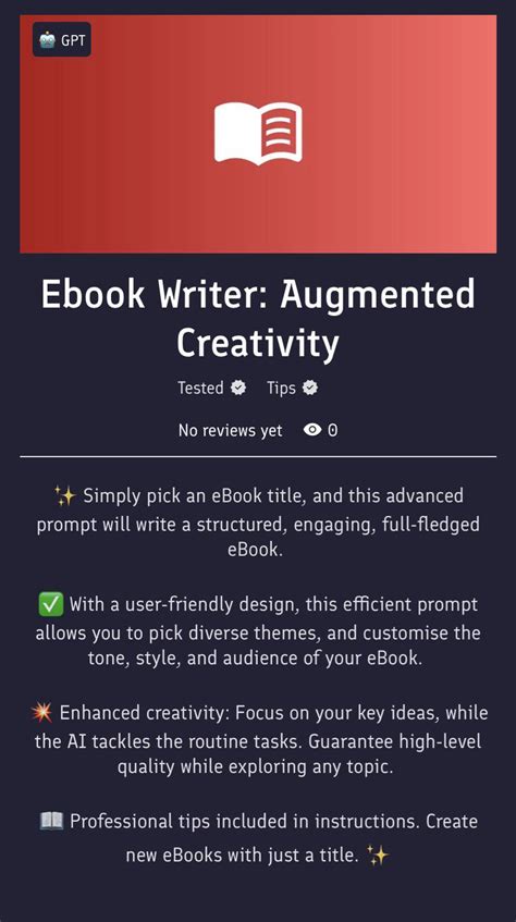 ebook writer prompt for gpt4 👾 r promptshub