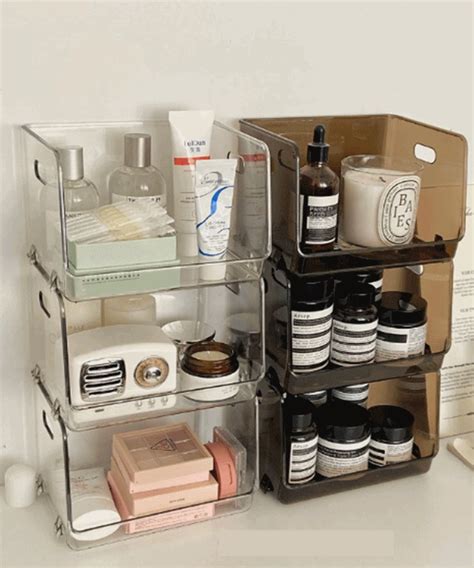 투명 적층 팬트리 수납정리함 펜트리 수납함 수납정리함 소품보관함 소품정리함 플라스틱수납함 적층형 캡슐보관함 적층트레이 사무실 데스크정리 화장품정리 화장품보관 주방진열대 주방