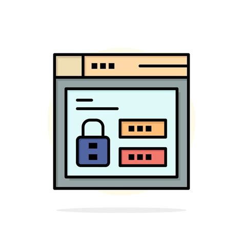 Browser Web Lock Code Abstract Circle Background Flat Color Icon Vector Art At Vecteezy
