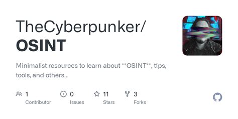 GitHub TheCyberpunker OSINT Minimalist Resources To Learn About OSINT Tips Tools And