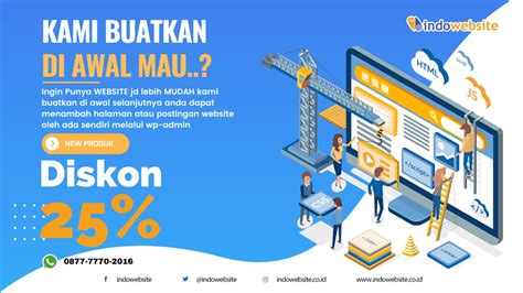 New Produk Jasa Pembuatan Website Wp Master Diskon 25 Indowebsite Promo
