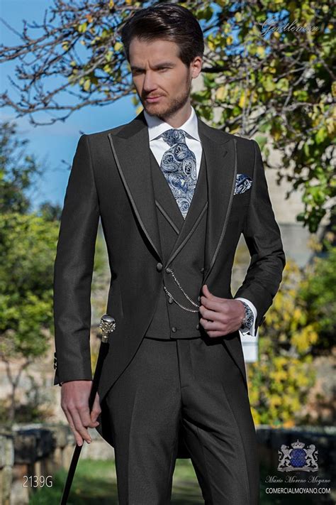 Chaqué De Novio Gris A Medida Moderno Slimfit 2139g Mario Moyano Chaqué Camisa De Novio