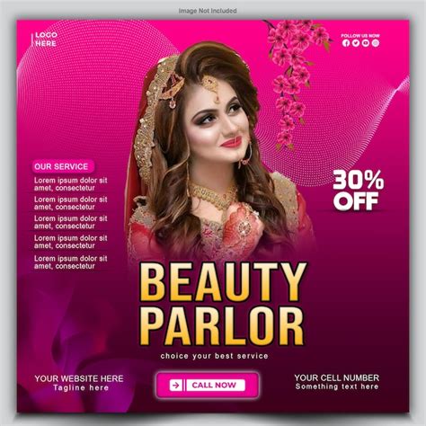 Premium Psd Beauty Parlor Poster Design Template