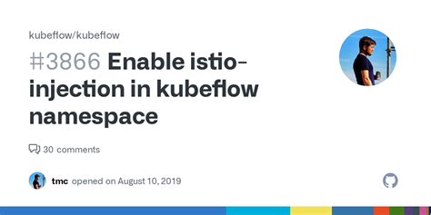 Enable Istio Injection In Kubeflow Namespace Issue Kubeflow Kubeflow GitHub