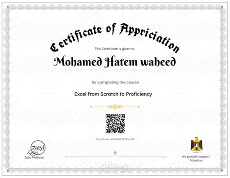 Excel Proficient Certificate مستقل