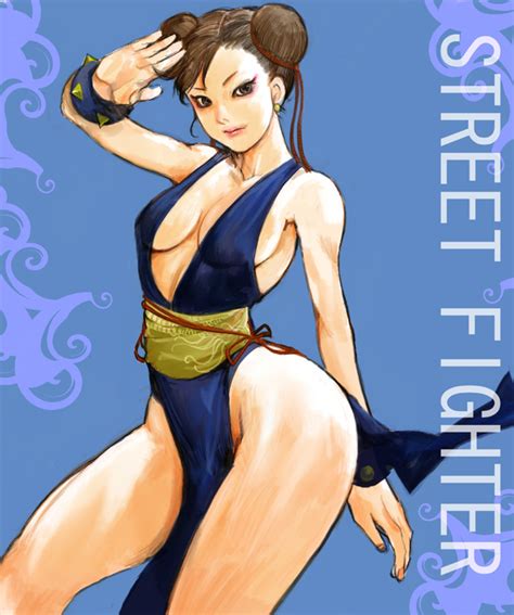 Safebooru Breasts Brown Eyes Brown Hair Capcom China Dress Chinese