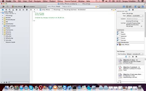Когда локализация реализована в Unity3D а нужно дать об этом знать XCode