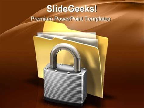 secure files business powerpoint template 1110
