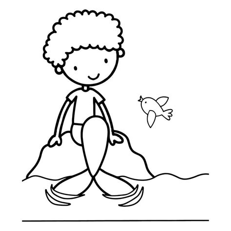 Раскраска Русалка сидит на камне распечатать или скачать