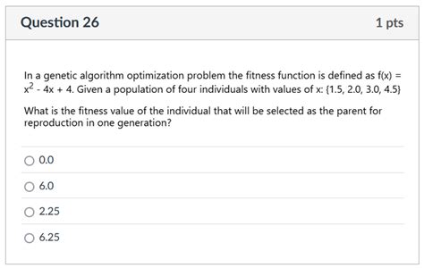 Solved Question 26in ﻿a Genetic Algorithm Optimization
