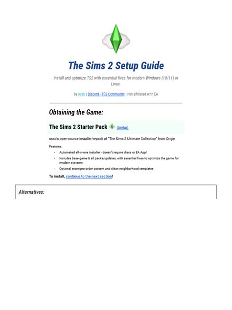 the sims 2 setup guide osab pdf graphics processing unit