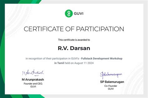 r v darsan on linkedin fullstackdevelopment guvi webdevelopment