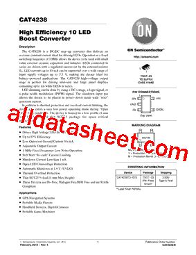 Cat4238td Gt3 Datasheetpdf On Semiconductor