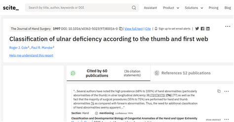Classification Of Ulnar Deficiency According To The Thumb And First Web